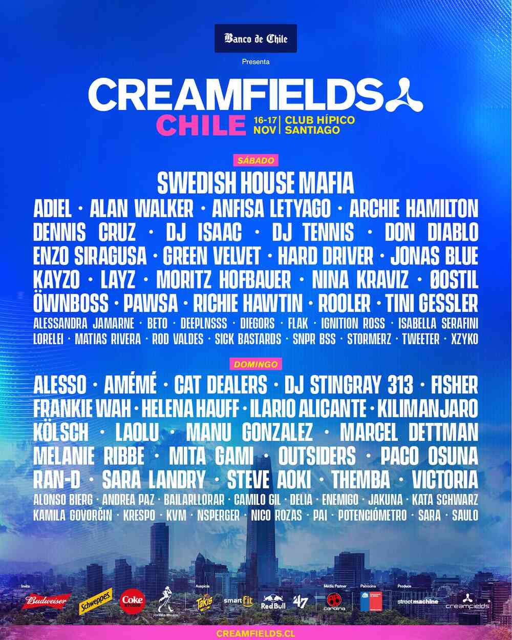 [Update] Creamfields Chile 2024 returns November, lineup, timetable ...