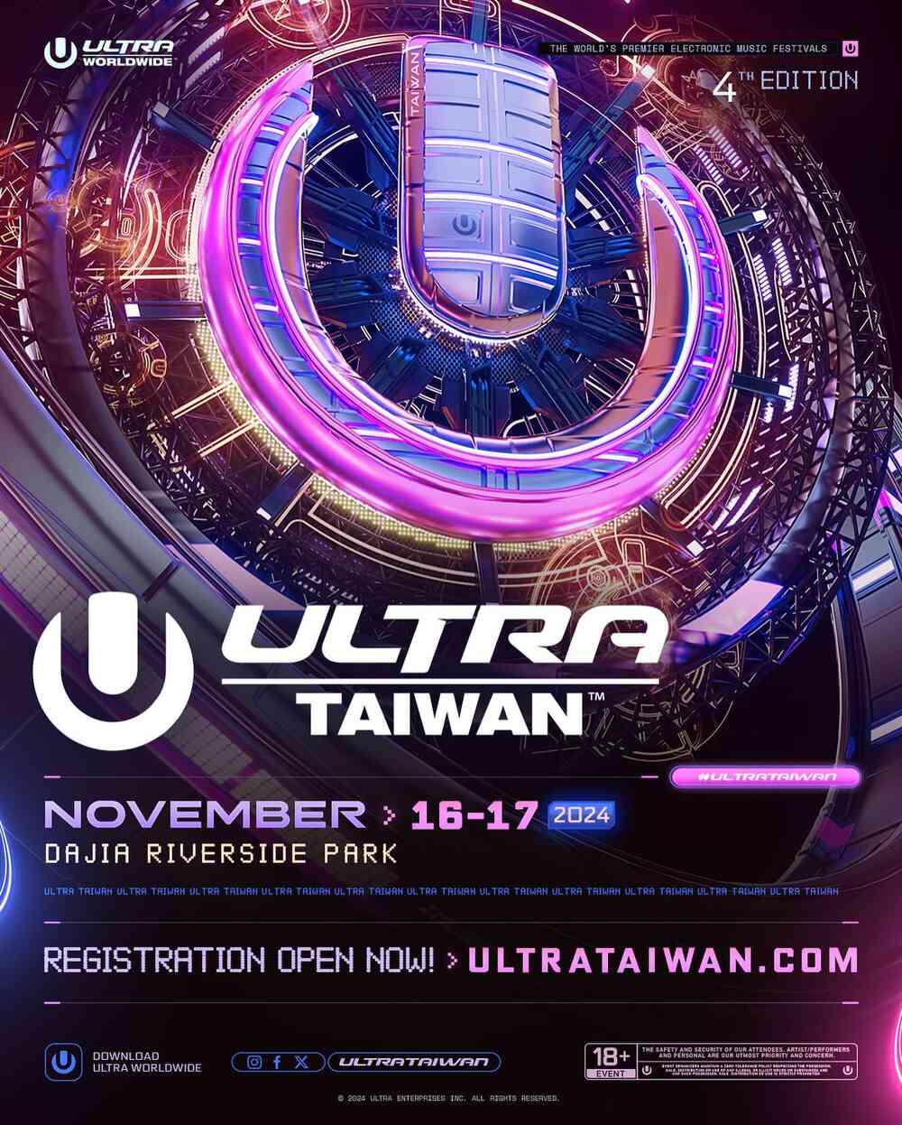 [Update] Ultra Taiwan 2024 returns November, lineup, timetable, location released!